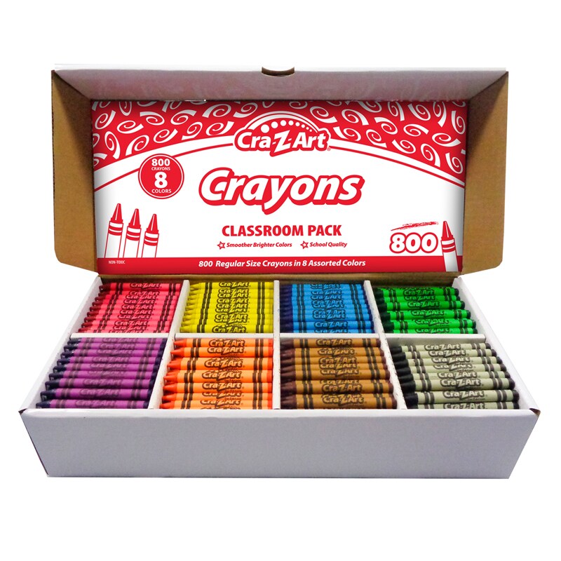 Crayon Classroom Pack, 8 Color, Box of 800 | Michaels