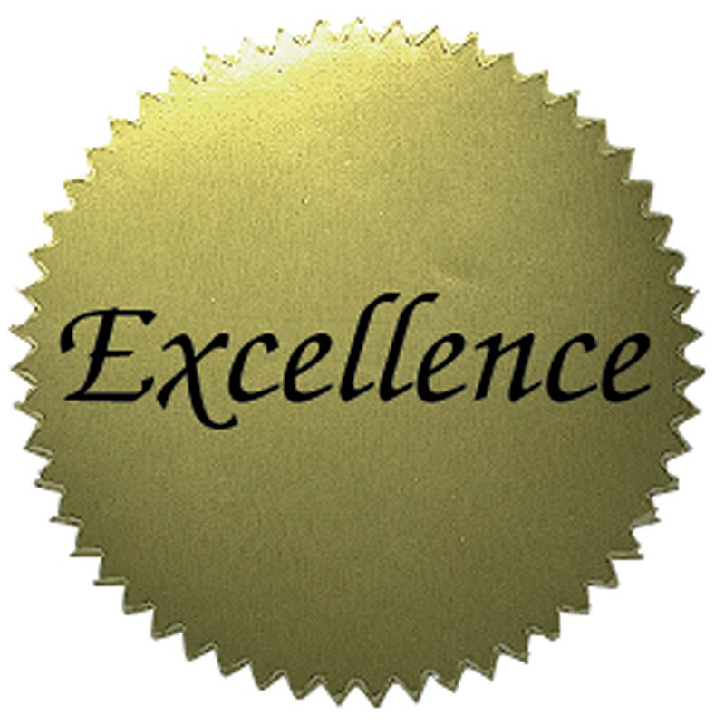 2" Excellence Gold Stickers, 50 Per Pack | Michaels