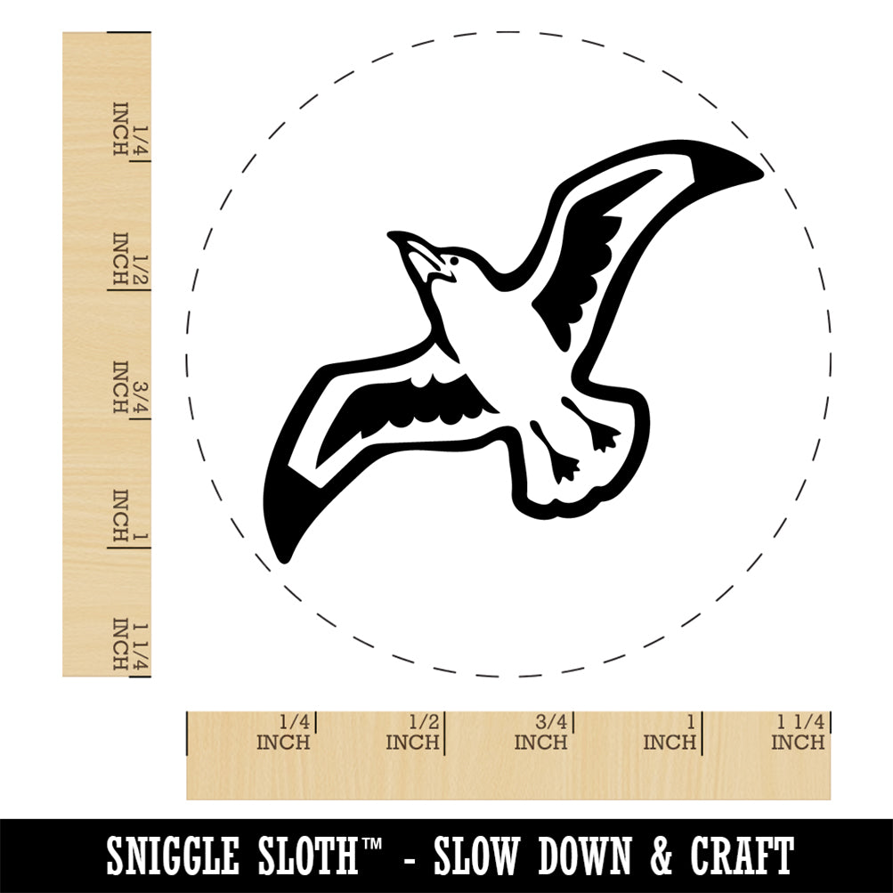 Seagull In Flight Marine Bird Rubber Stamp for Stamping Crafting ...