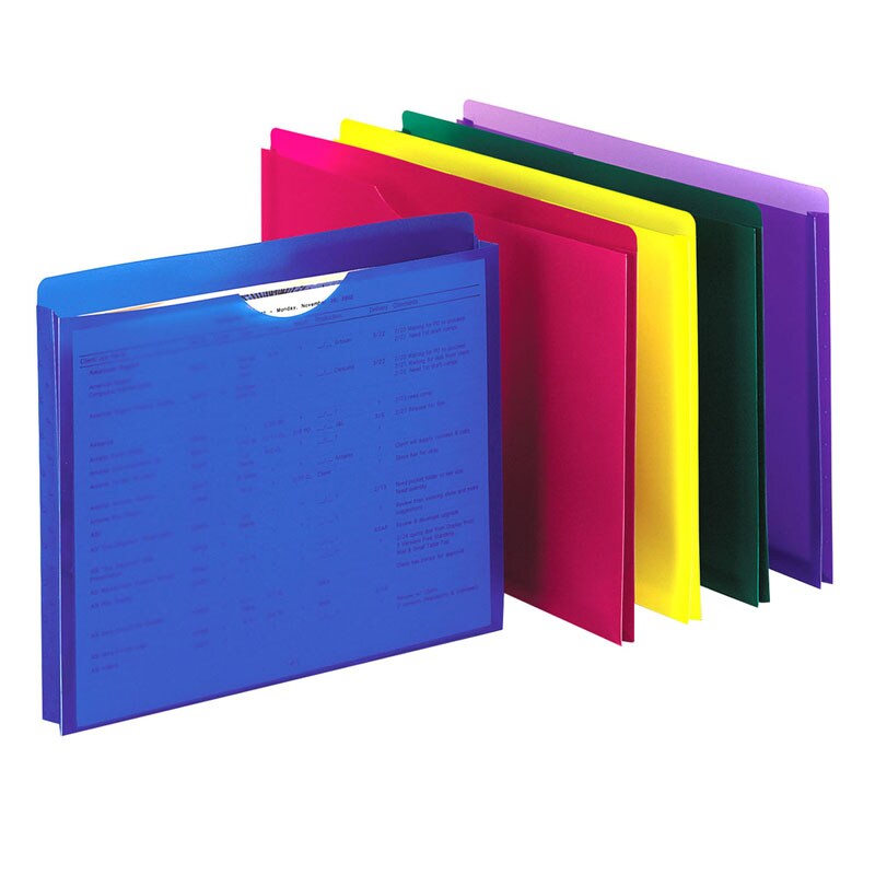 Poly File Jackets, Letter Size, Assorted Colors, Pack of 10 | Michaels
