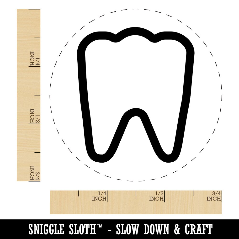 Tooth Outline Rubber Stamp for Stamping Crafting Planners | Michaels