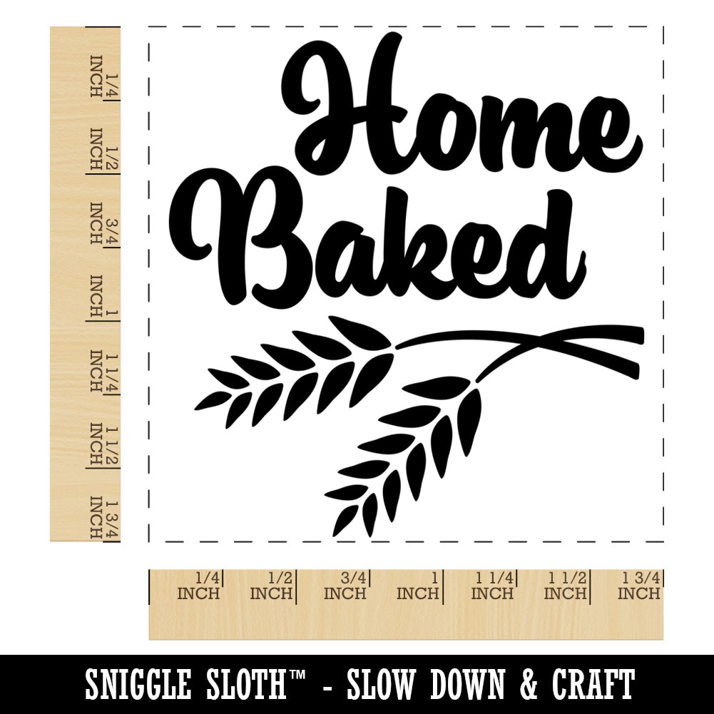Home Baked Bread Baking Square Rubber Stamp for Stamping Crafting ...