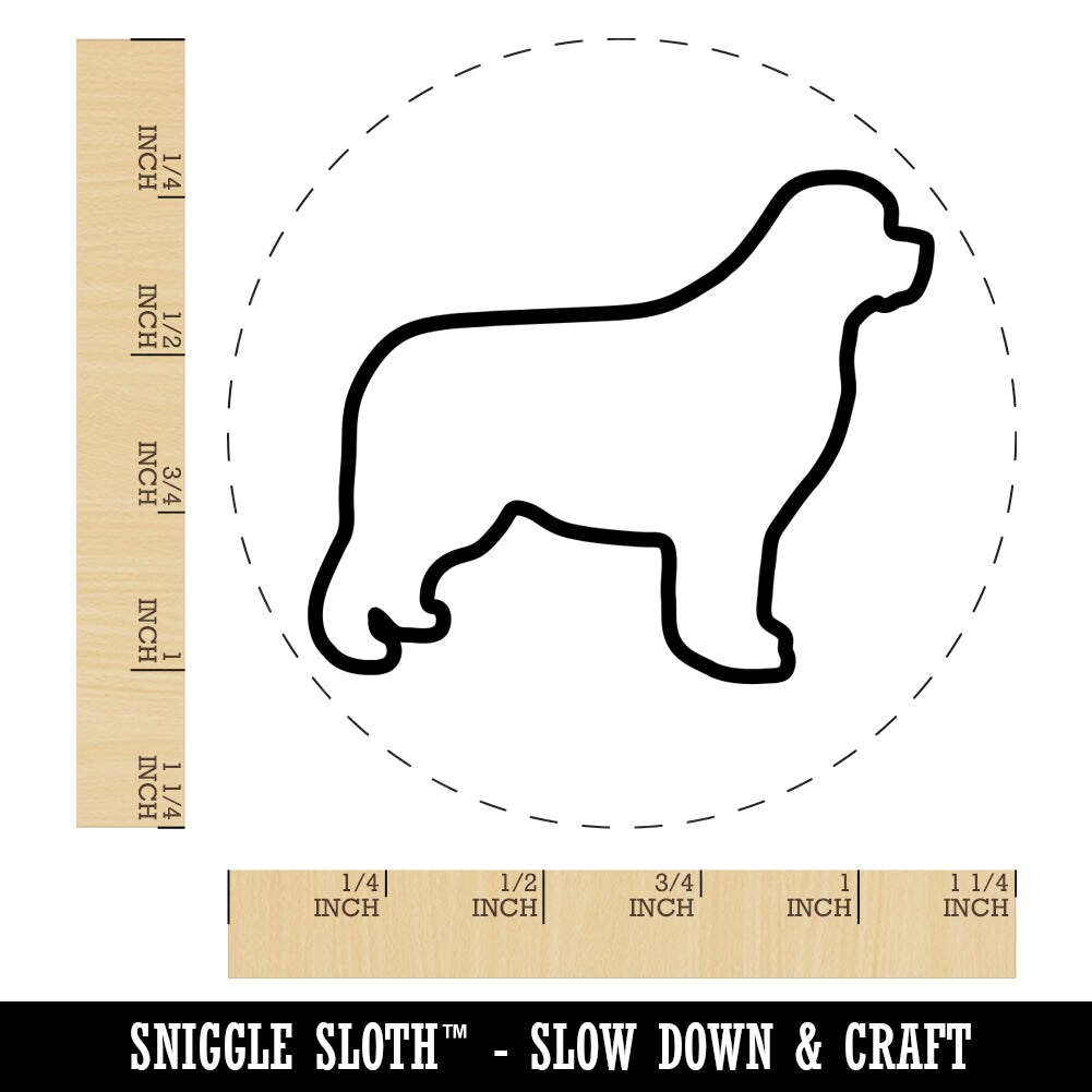 Newfoundland Dog Outline Rubber Stamp for Stamping Crafting Planners ...