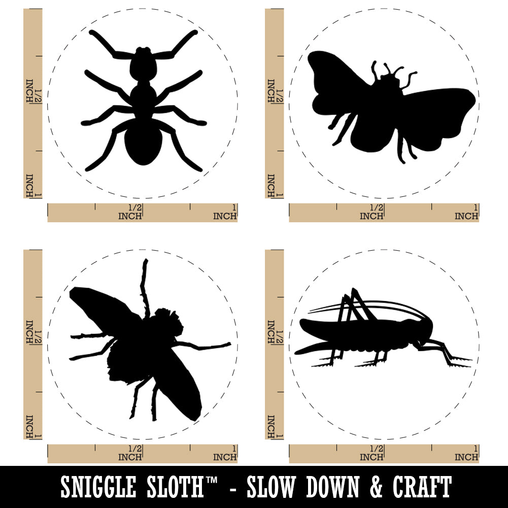 Ant Grasshopper Fly Bee Bug Insect Rubber Stamp Set for Stamping ...