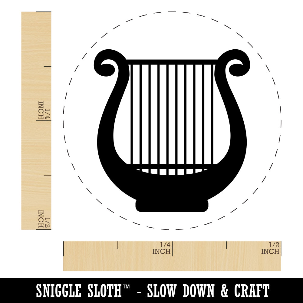 Lyre Harp Musical Instrument Rubber Stamp for Stamping Crafting ...