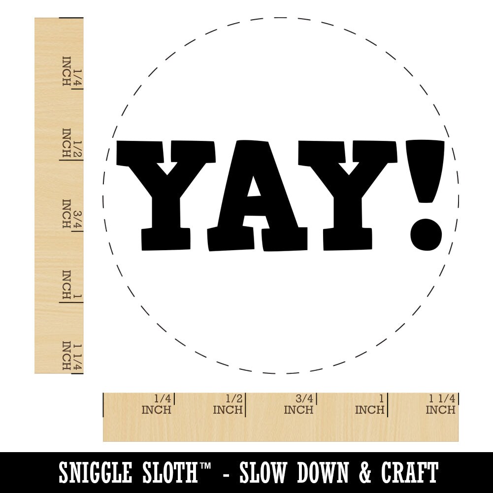 Yay Fun Text Rubber Stamp for Stamping Crafting Planners | Michaels
