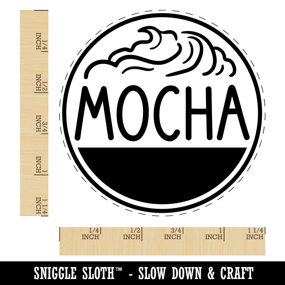 Mocha Text with Image Flavor Scent Rubber Stamp for Stamping Crafting ...