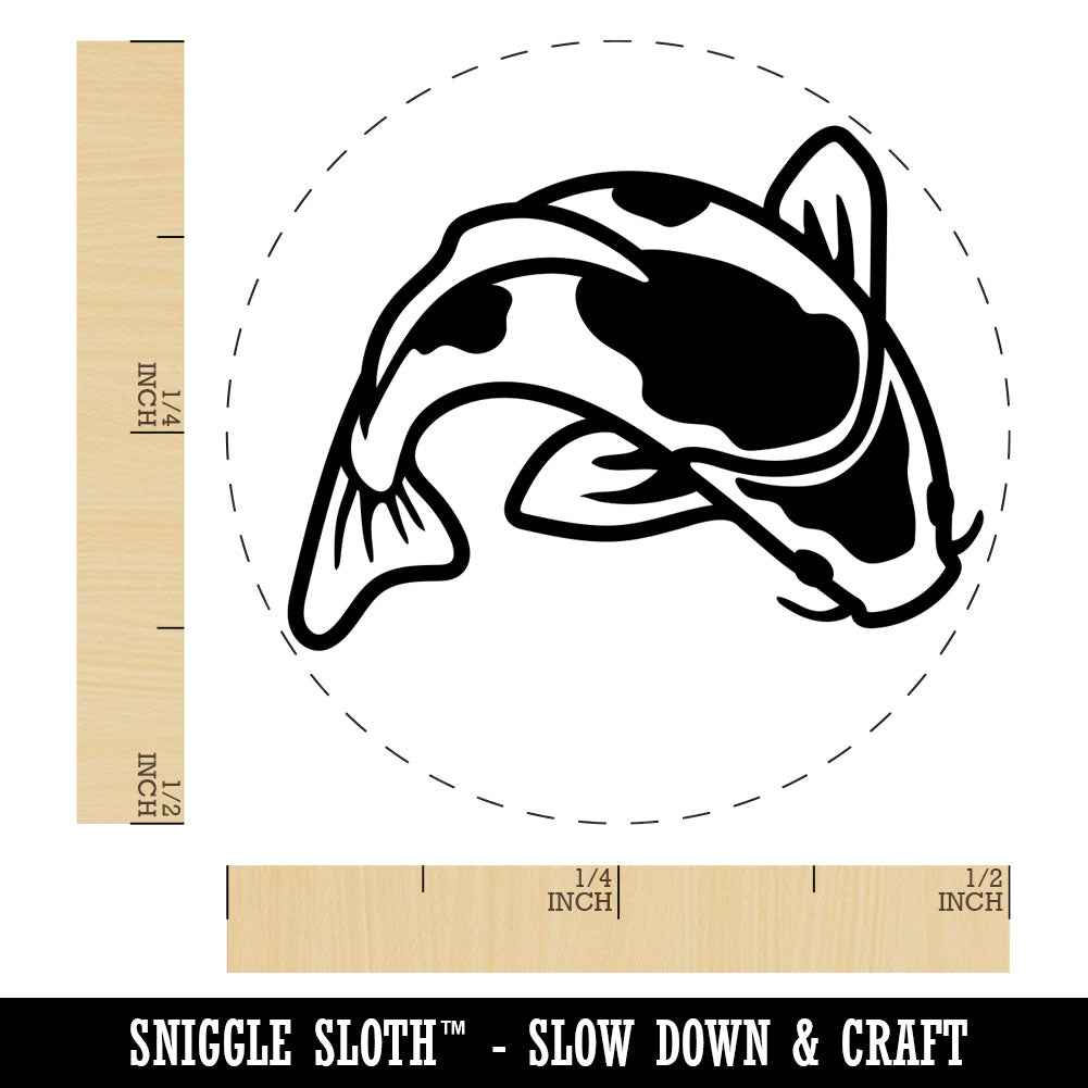 Spotted Koi Fish Rubber Stamp for Stamping Crafting Planners | Michaels