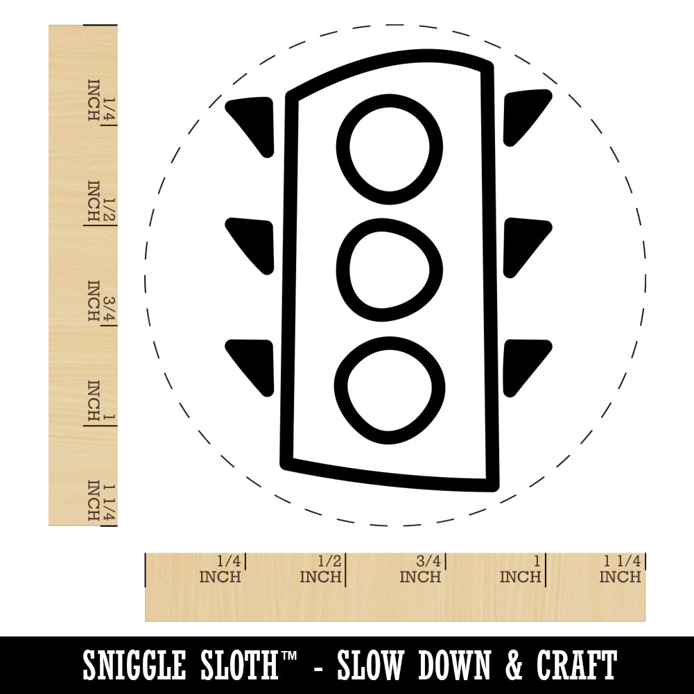 Traffic Light Doodle Rubber Stamp for Stamping Crafting Planners | Michaels
