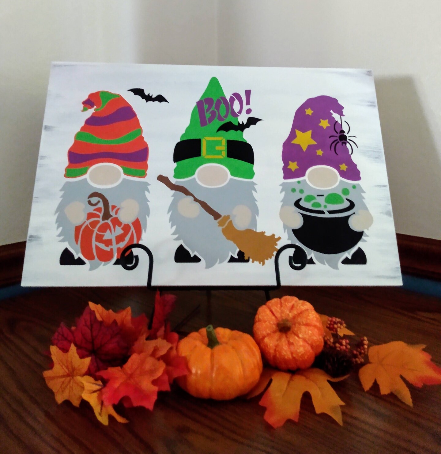 Halloween Gnomes Sign, Halloween Decor, Wooden Halloween Sign, Gnome ...