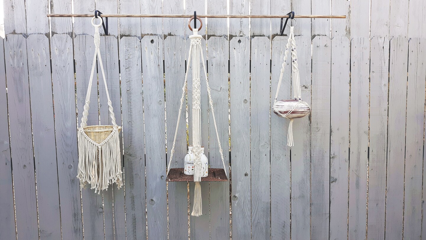 Macrame Hanging Table, Macrame Shelf, Macrame Boho Room Decor, Bohemian ...