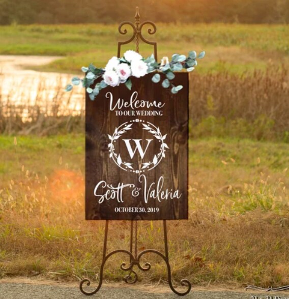 Custom Welcome Wedding Sign Decor Decal | DIY Sign Making | Acrylic ...