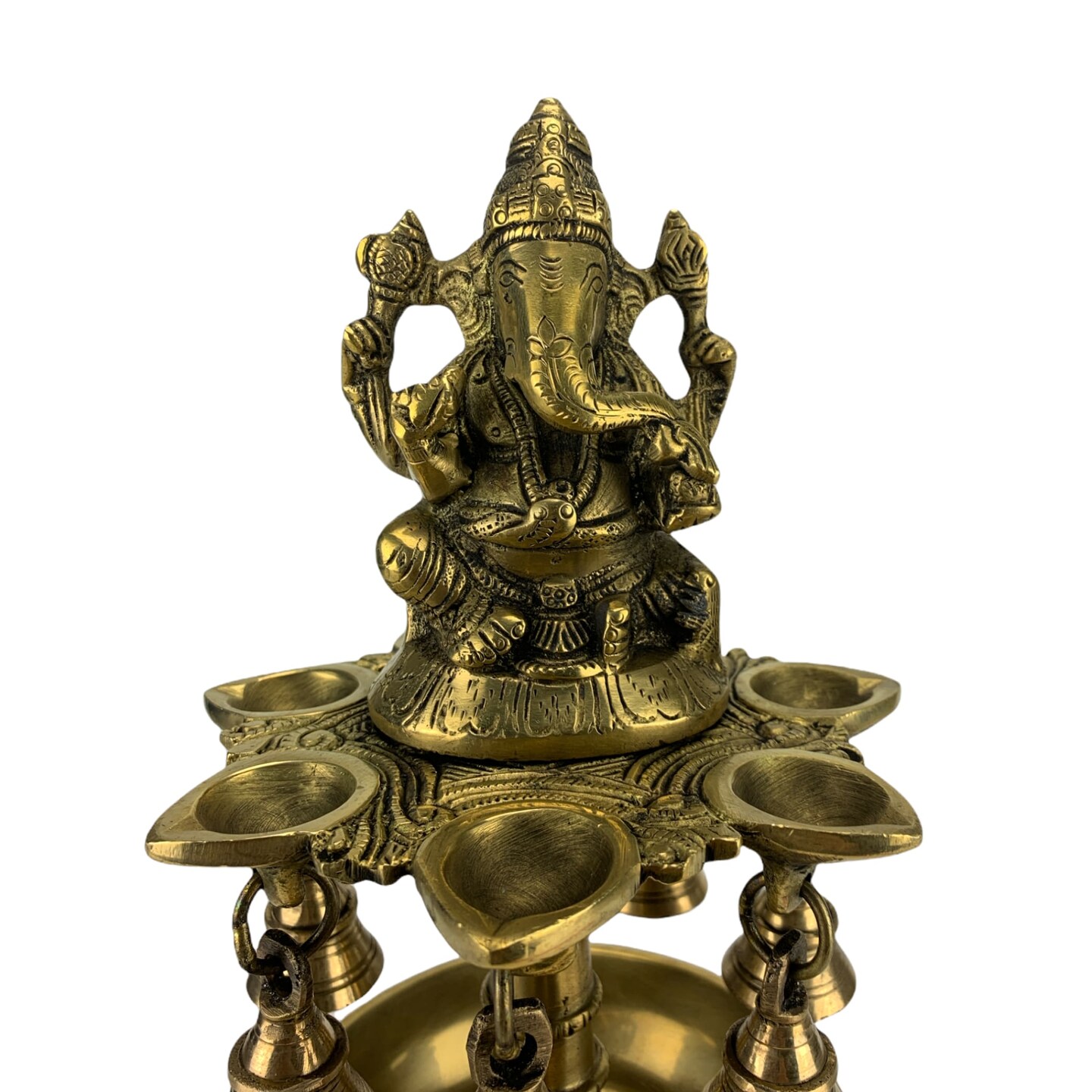 Ganesh Brass Oil Tall Diya, Diya For Home Decor, Samai Diya, Diwali ...