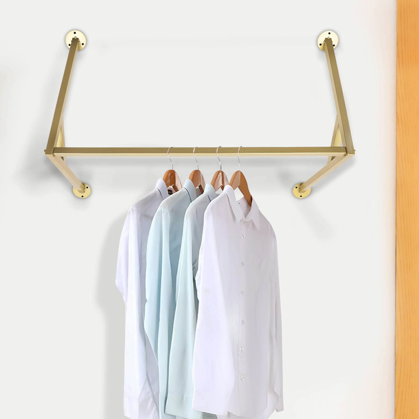 Kitcheniva Wall Mounted Gold Clothes Hanging Rail Rack | Michaels