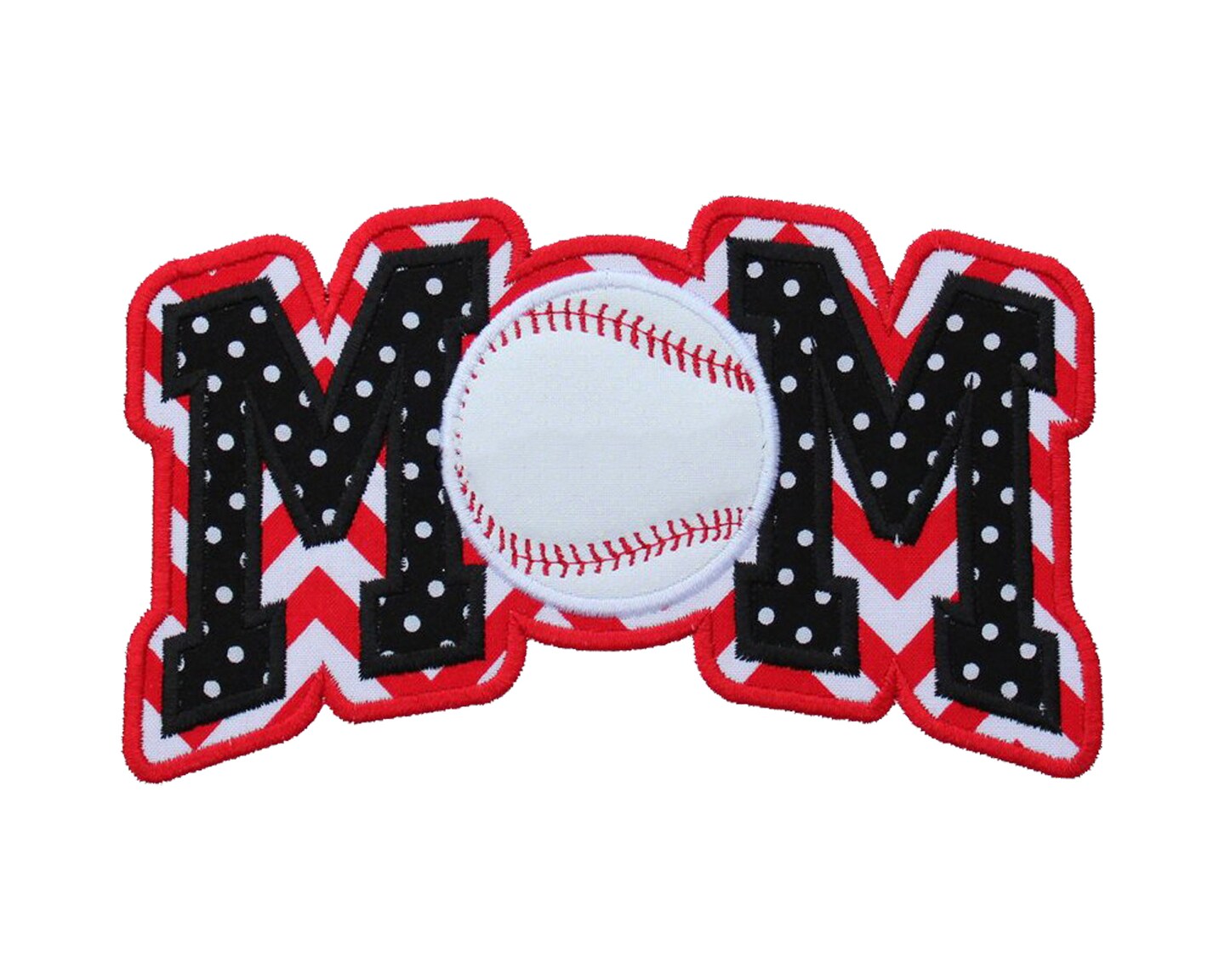 MOM Baseball Sew or Iron on Embroidered Patch | MakerPlace by Michaels