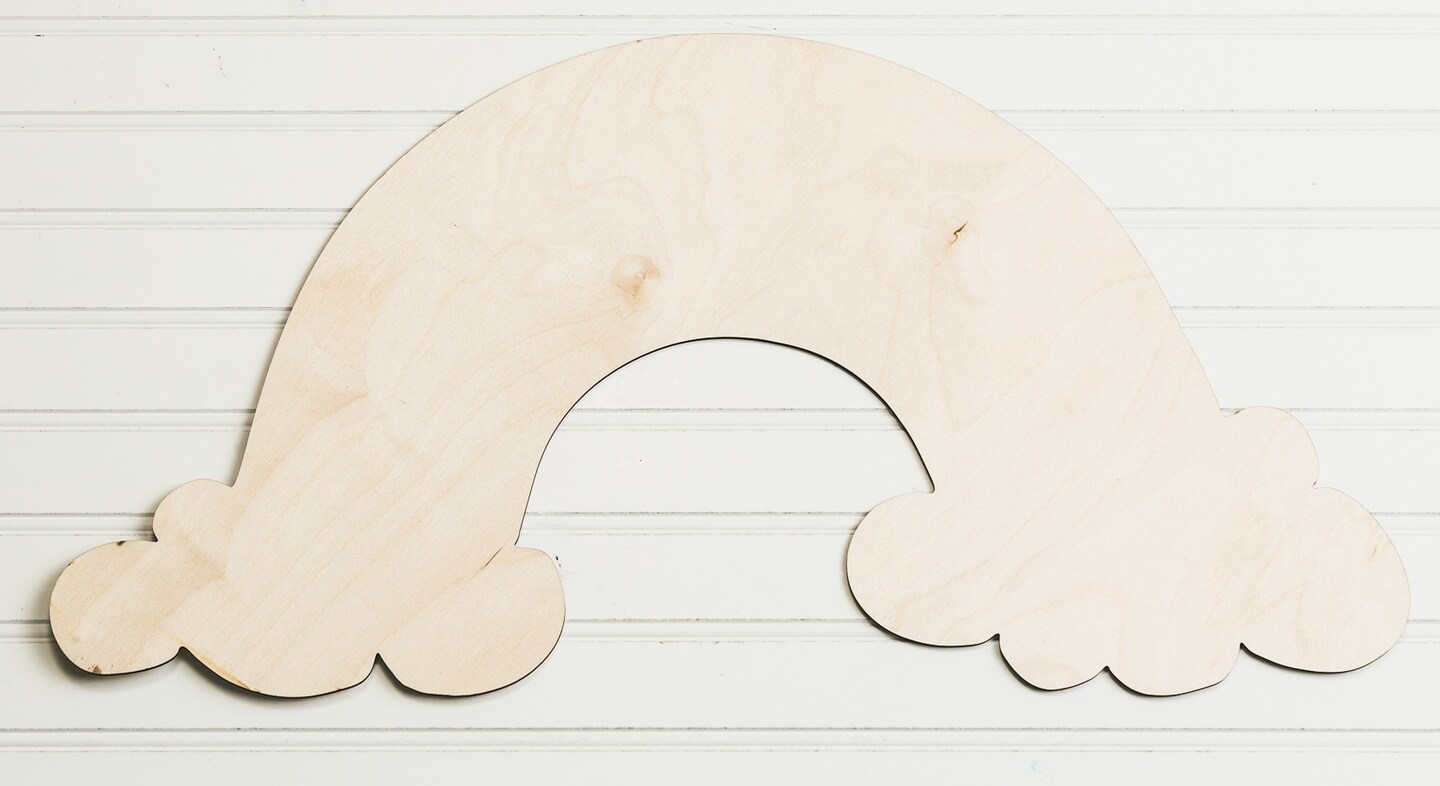 Rainbow Plaque with Clouds | Michaels