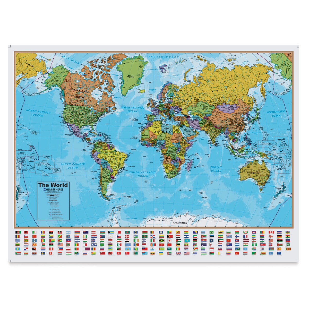 Waypoint Geographic Blue Ocean Series Wall Map - World | Michaels