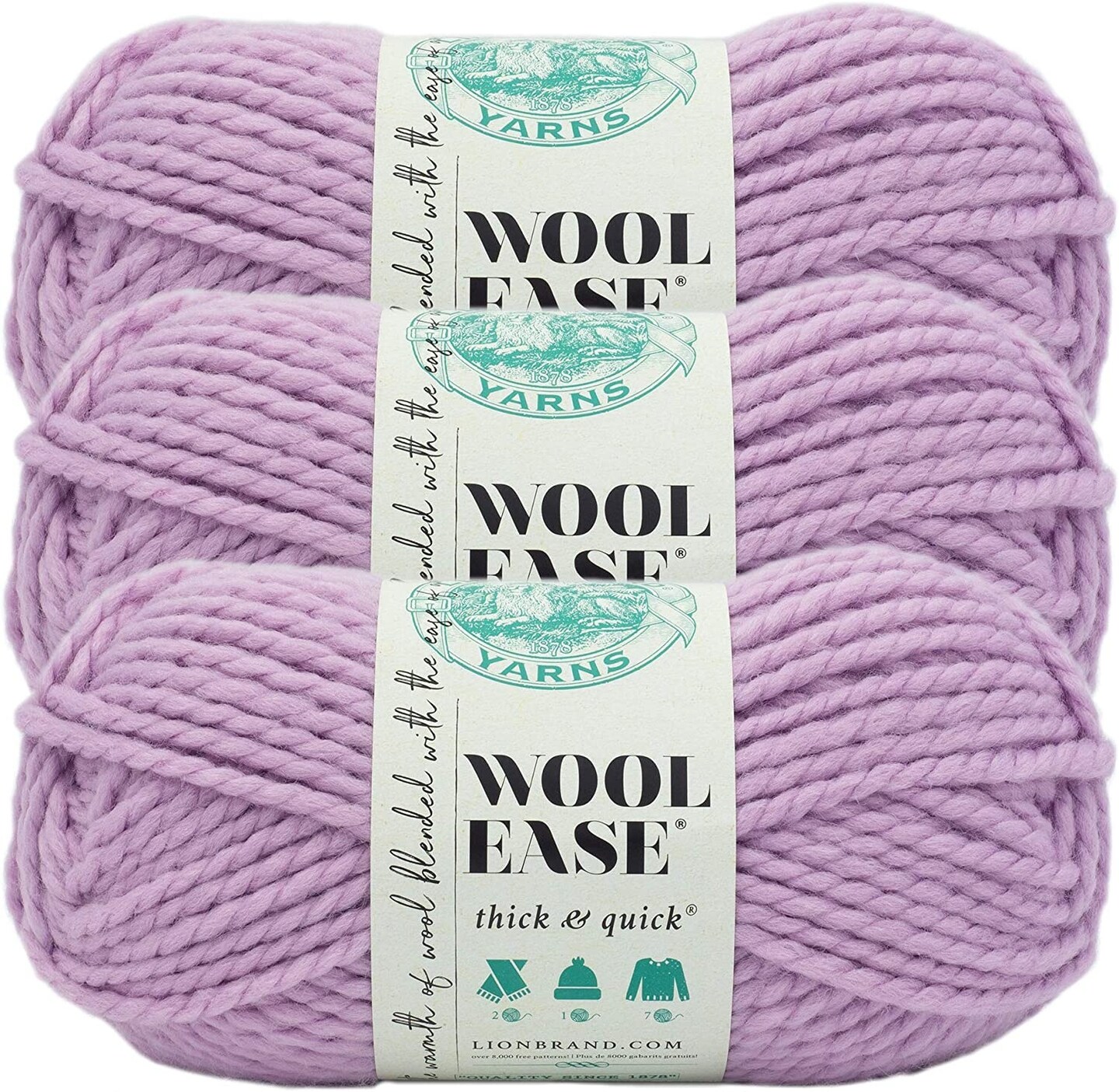 (Pack of 3) Lion Brand Wool-Ease Thick & Quick Yarn-Fairy | Michaels
