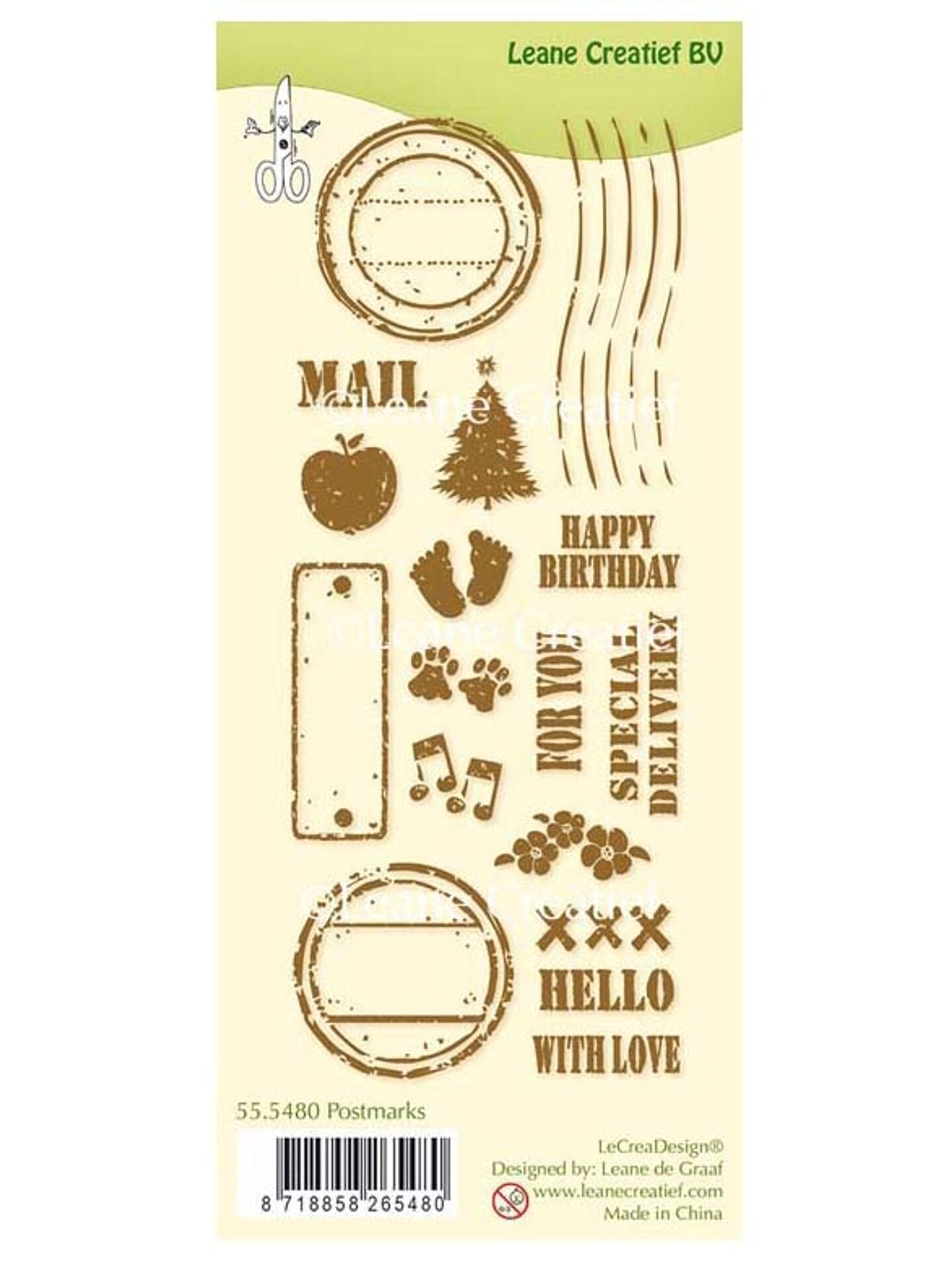 Leane Creatief Lecreadesign Clear Stamp Postmarks, Model: ES-555480 ...