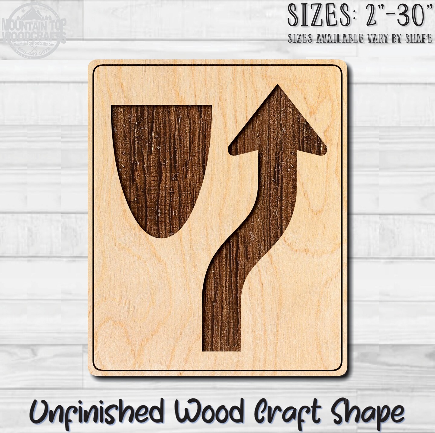 Keep Right Traffic Road Sign Unfinished Wood Shape Blank Laser Engraved ...