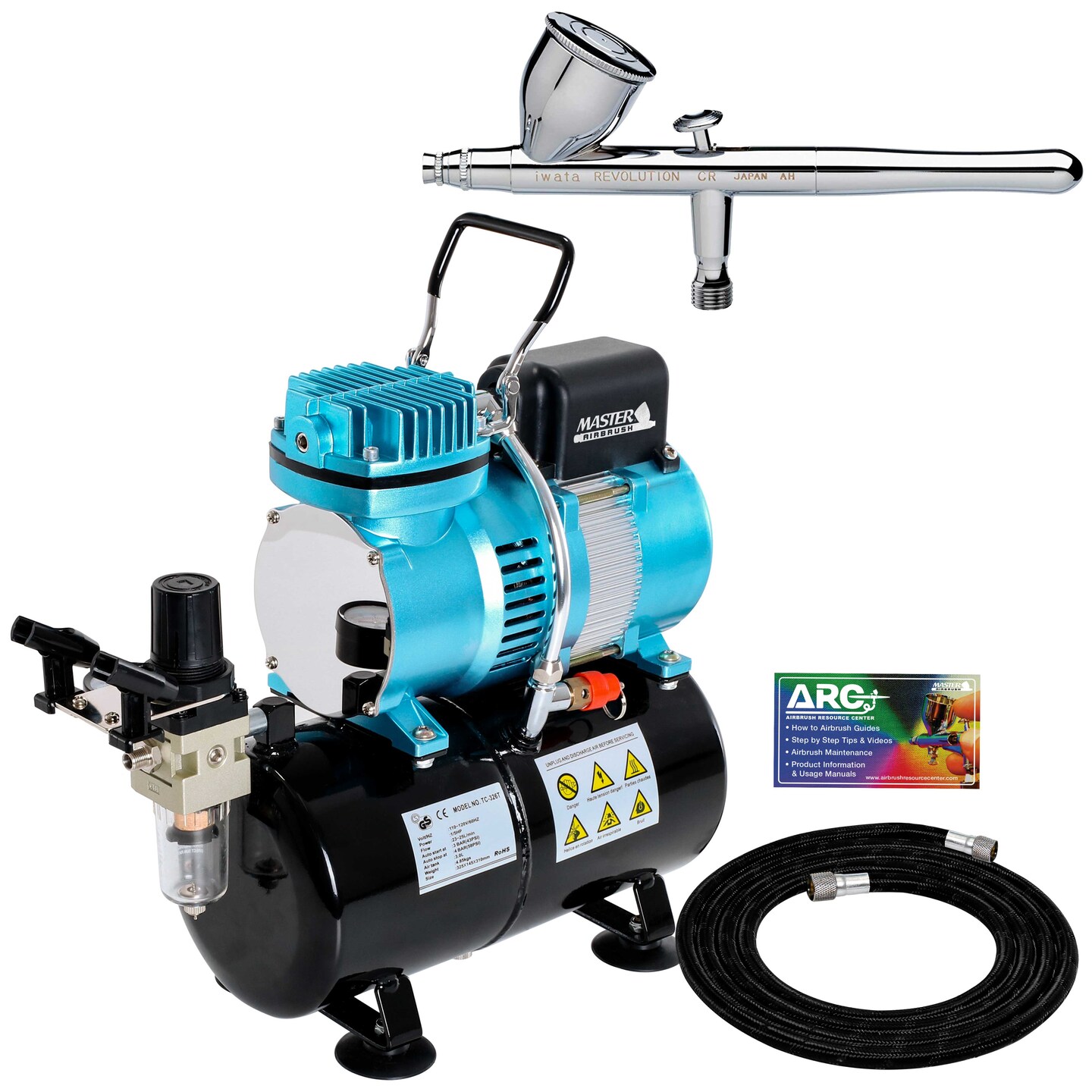 Revolution CR Airbrush Kit with Cool Runner II Dual Fan Air Tank ...