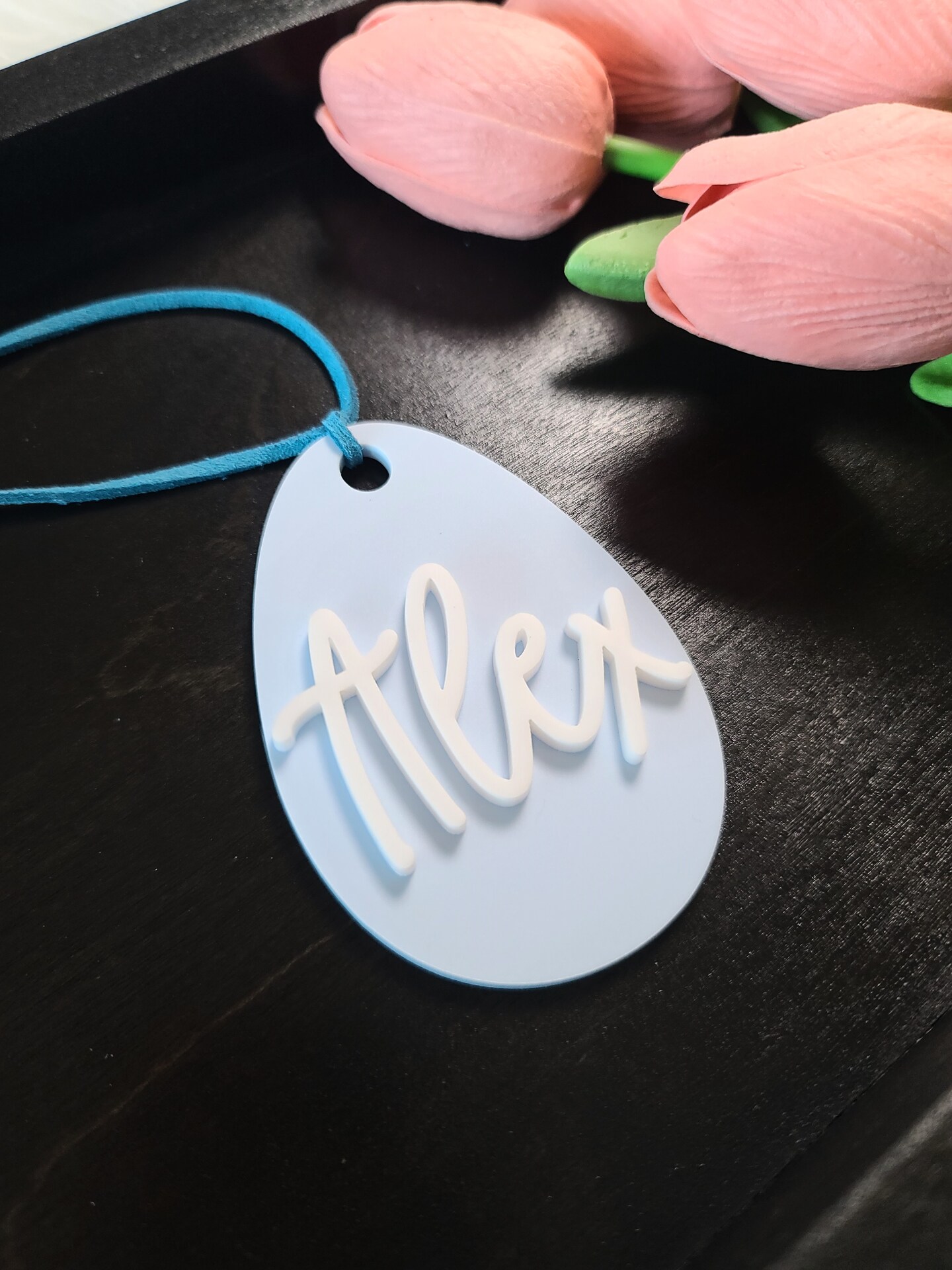 Personalized Easter Basket Egg Tag, Acrylic Easter Egg with Name ...