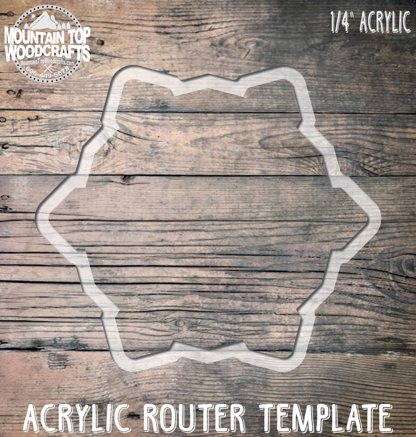 Snowflake CatchAll Plate Tray ~ Acrylic Inlay Wood Router Template ...