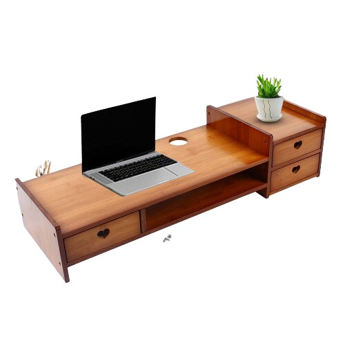 Kitcheniva 2-Tier Bamboo Monitor Stand Riser with Drawer | Michaels