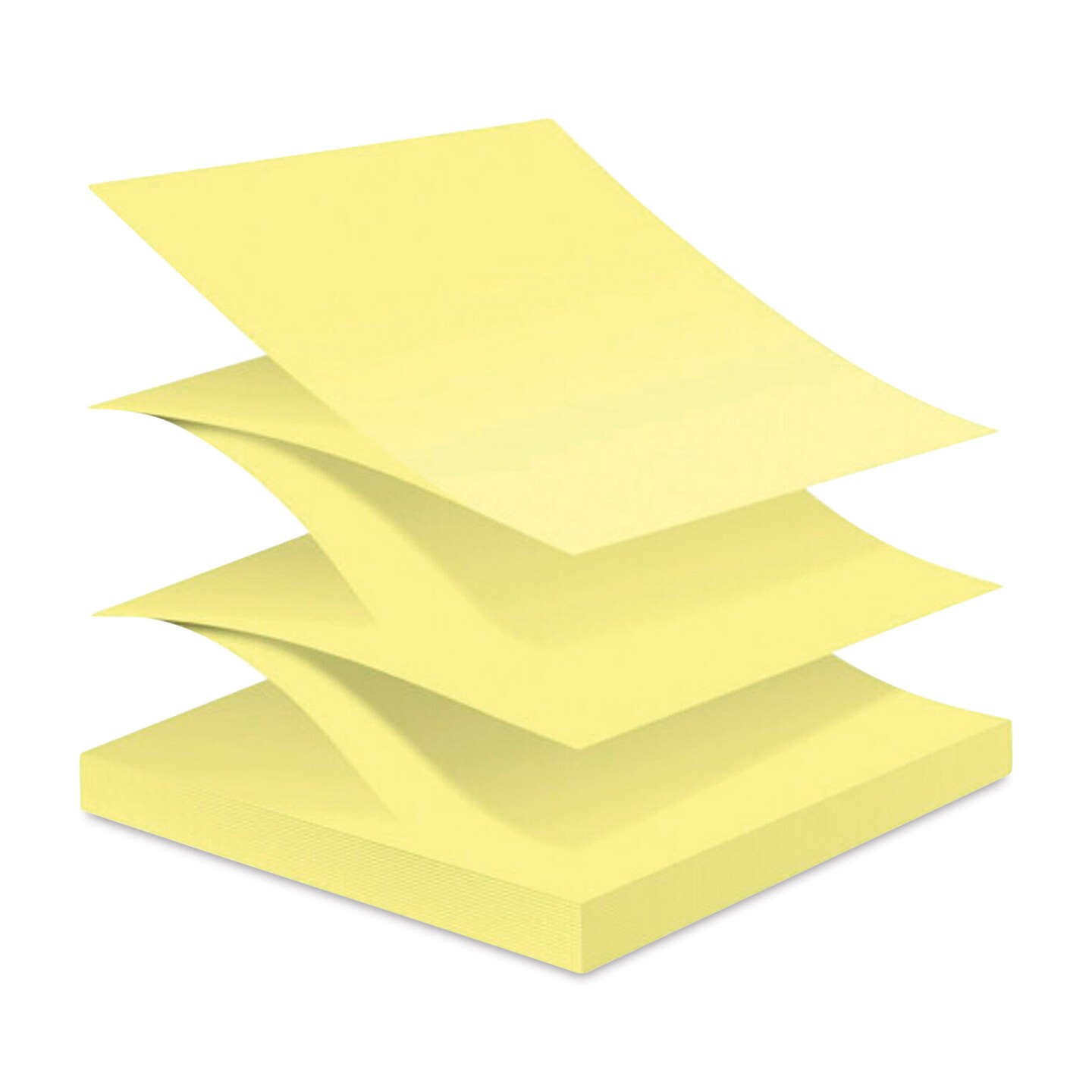 Post-it Recycled Super Sticky Pop-Up Notes - Canary Yellow, 3" x 3 ...