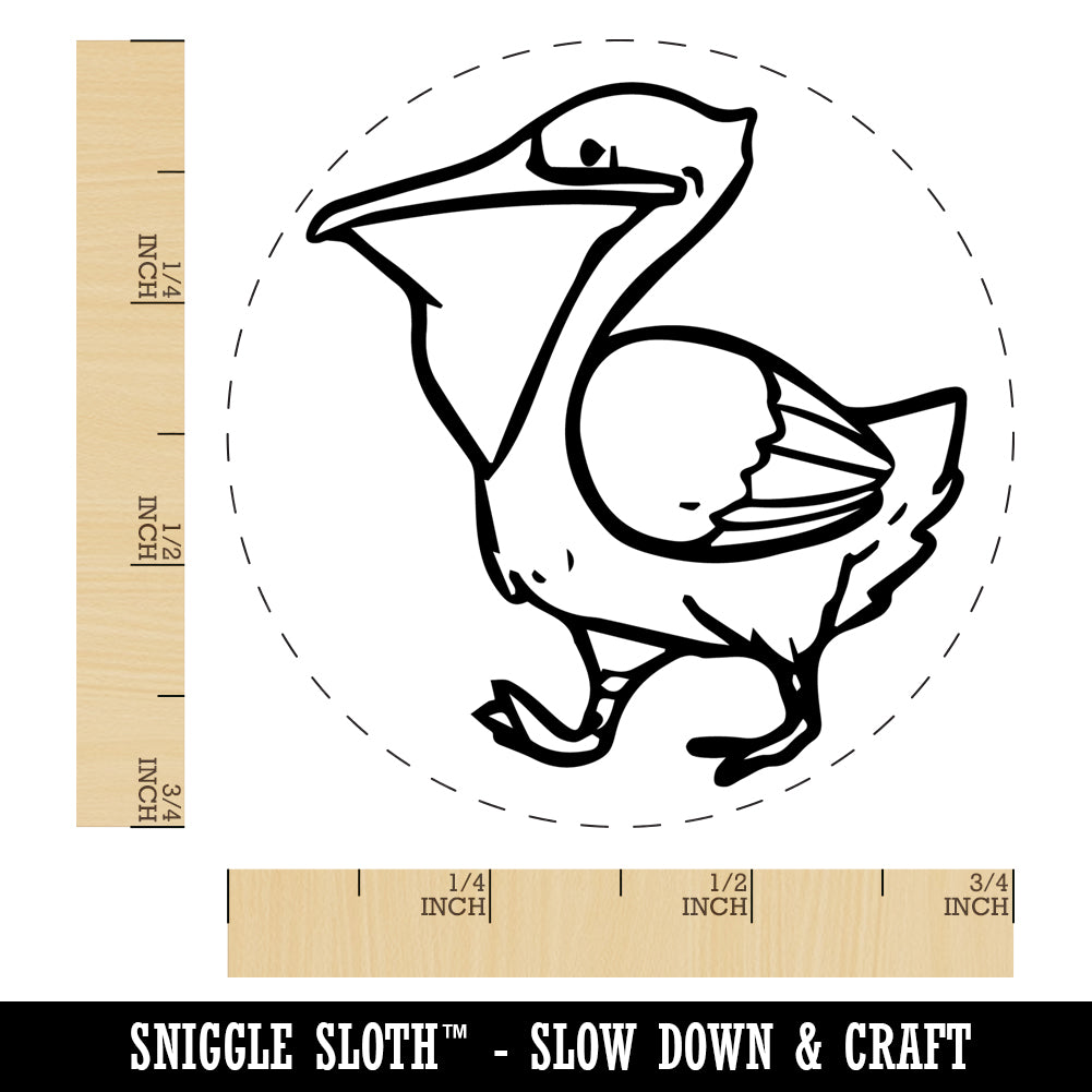 Pelican Bird Walking Self-Inking Rubber Stamp Ink Stamper for Stamping ...