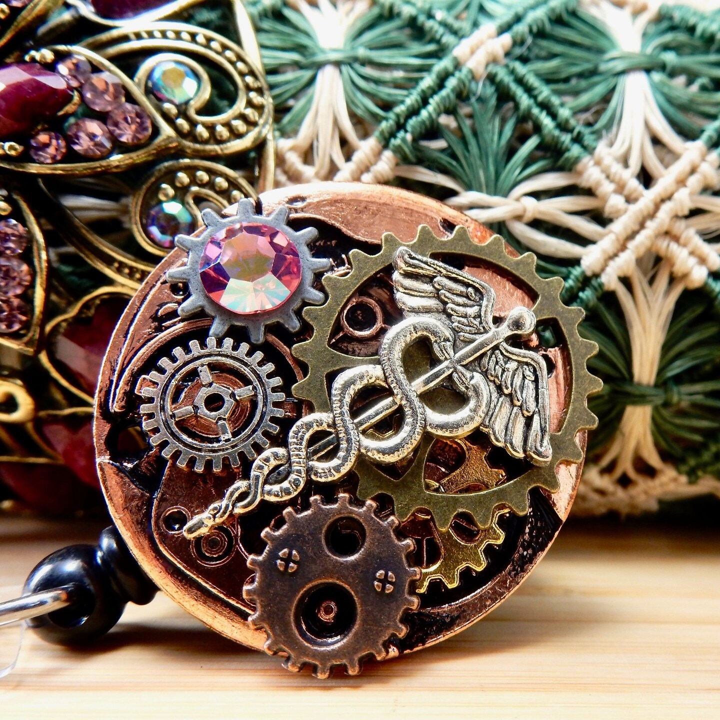 Personalized Nurse Badge Clip, Steampunk RN Identification Badge Reel ...