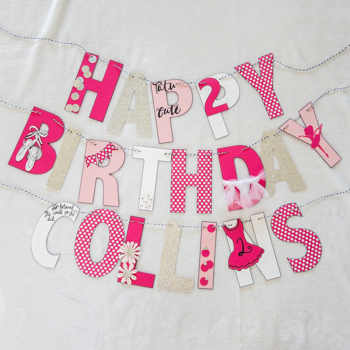 Tutu Cute Happy Birthday Banner | MakerPlace by Michaels