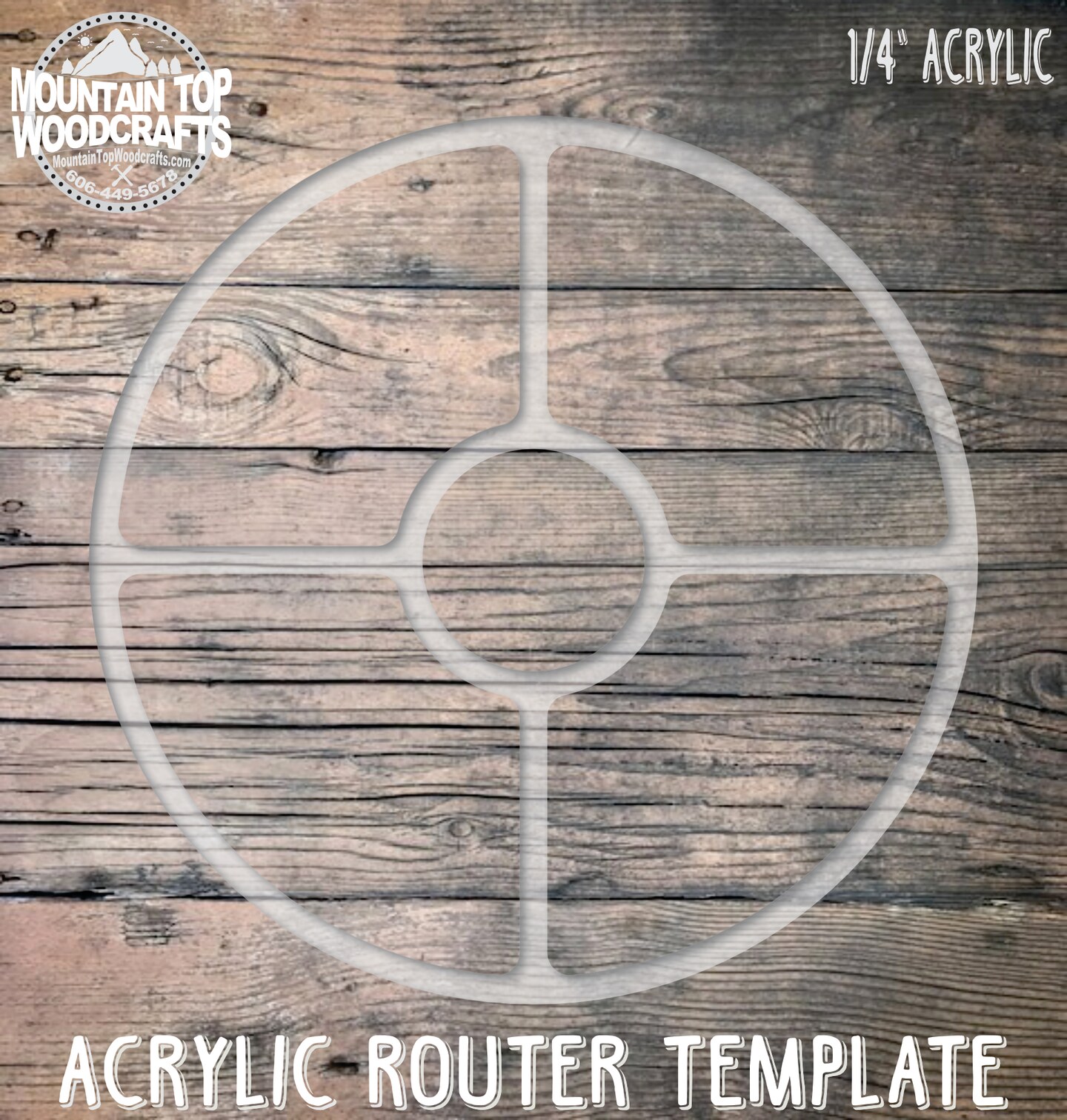 Round Tray Plate 5 Section ~ Acrylic Inlay Wood Router Template Stencil ...