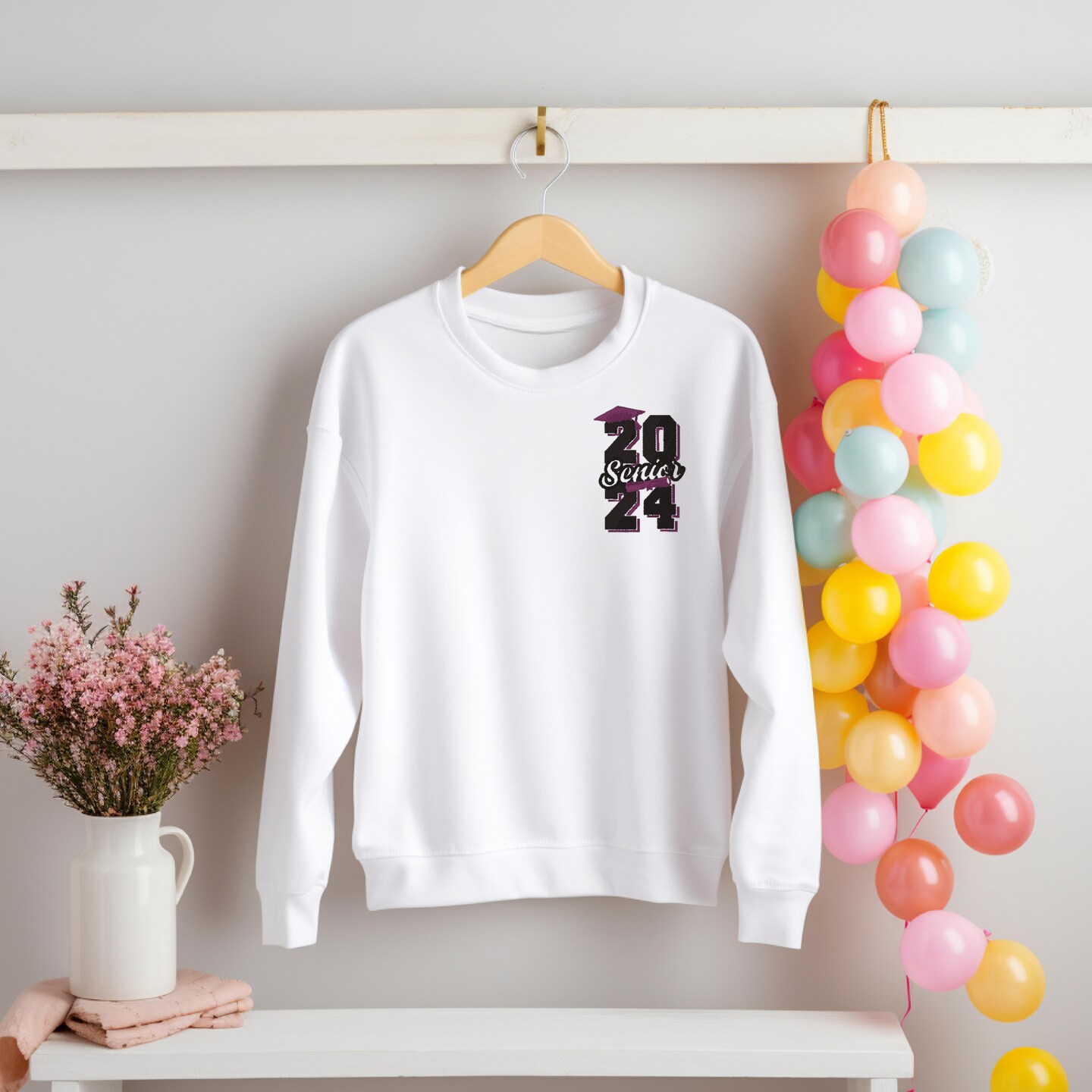 Embroidered Sweatshirt Graduation 2024 Gift Soft Comfy Senior Pullover ...