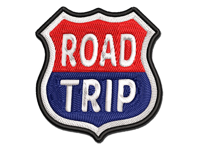 Road Trip Route Sign Travel Multi-Color Embroidered Iron-On or Hook ...