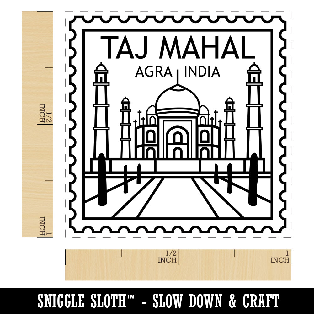 Taj Mahal Agra India Destination Travel Self-Inking Rubber Stamp Ink ...