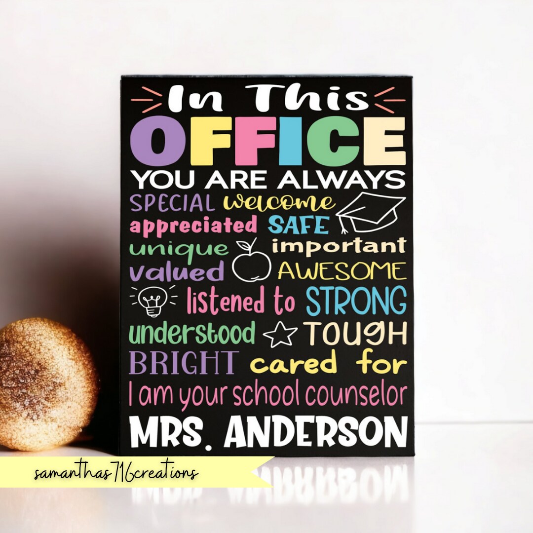 School Counselor Motivational Office Decor Painted Canvas | MakerPlace ...
