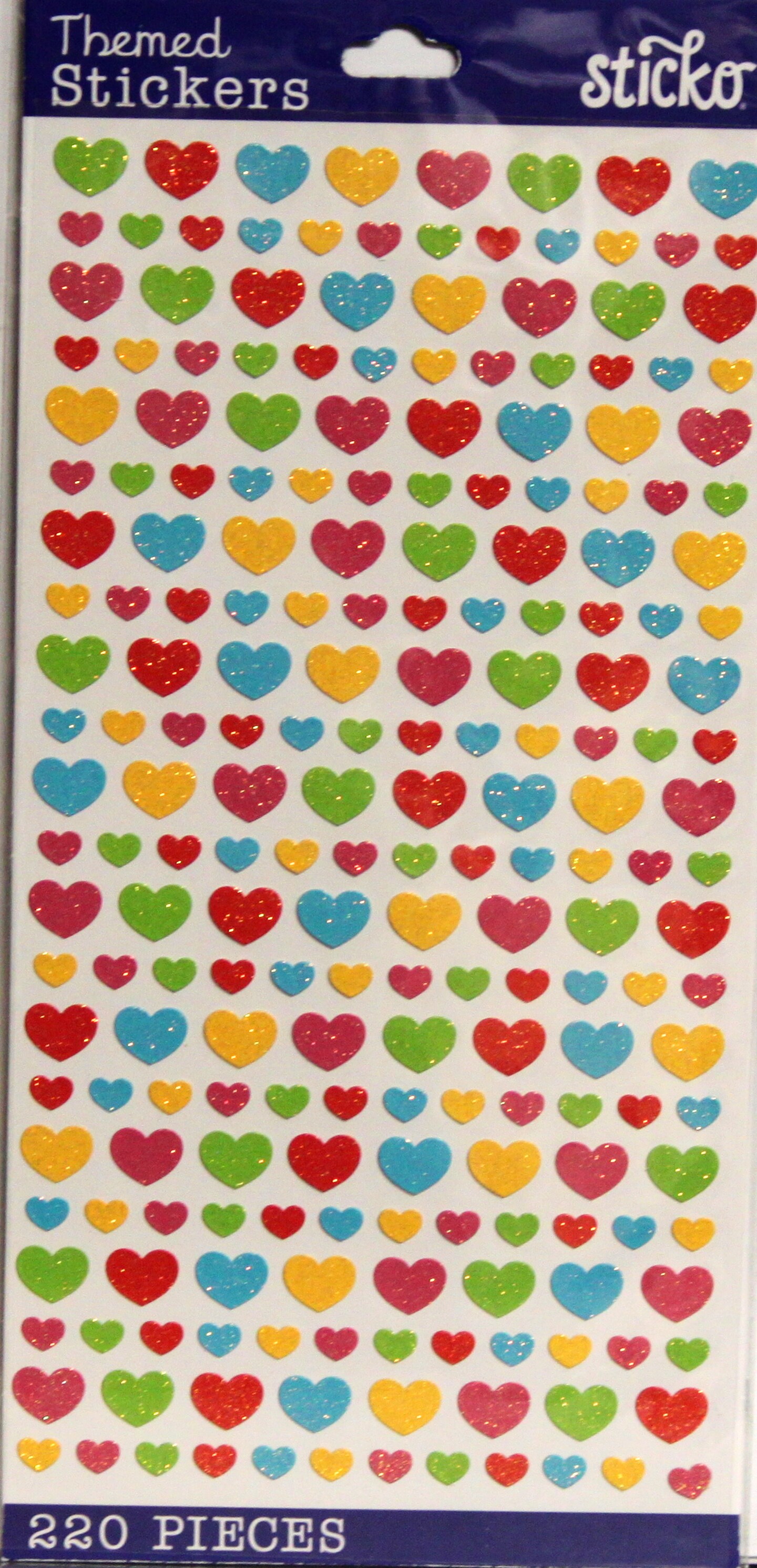 Sticko Tiny Multi Hearts Glitter Stickers | Michaels