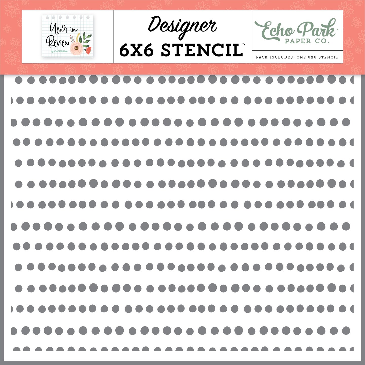 Echo Park Stencil 6"X6"-To Do List Dots, Year In Review | Michaels