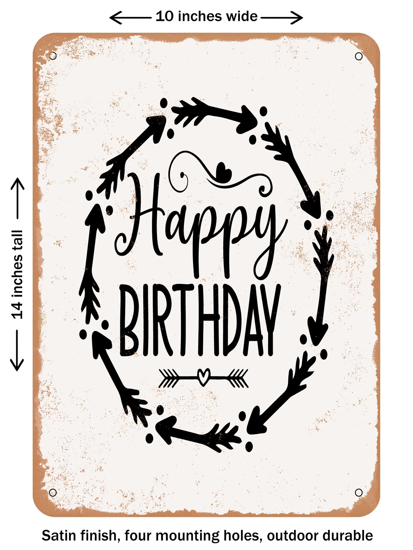 DECORATIVE METAL SIGN - Happy Birthday - 9 - Vintage Rusty Look | Michaels