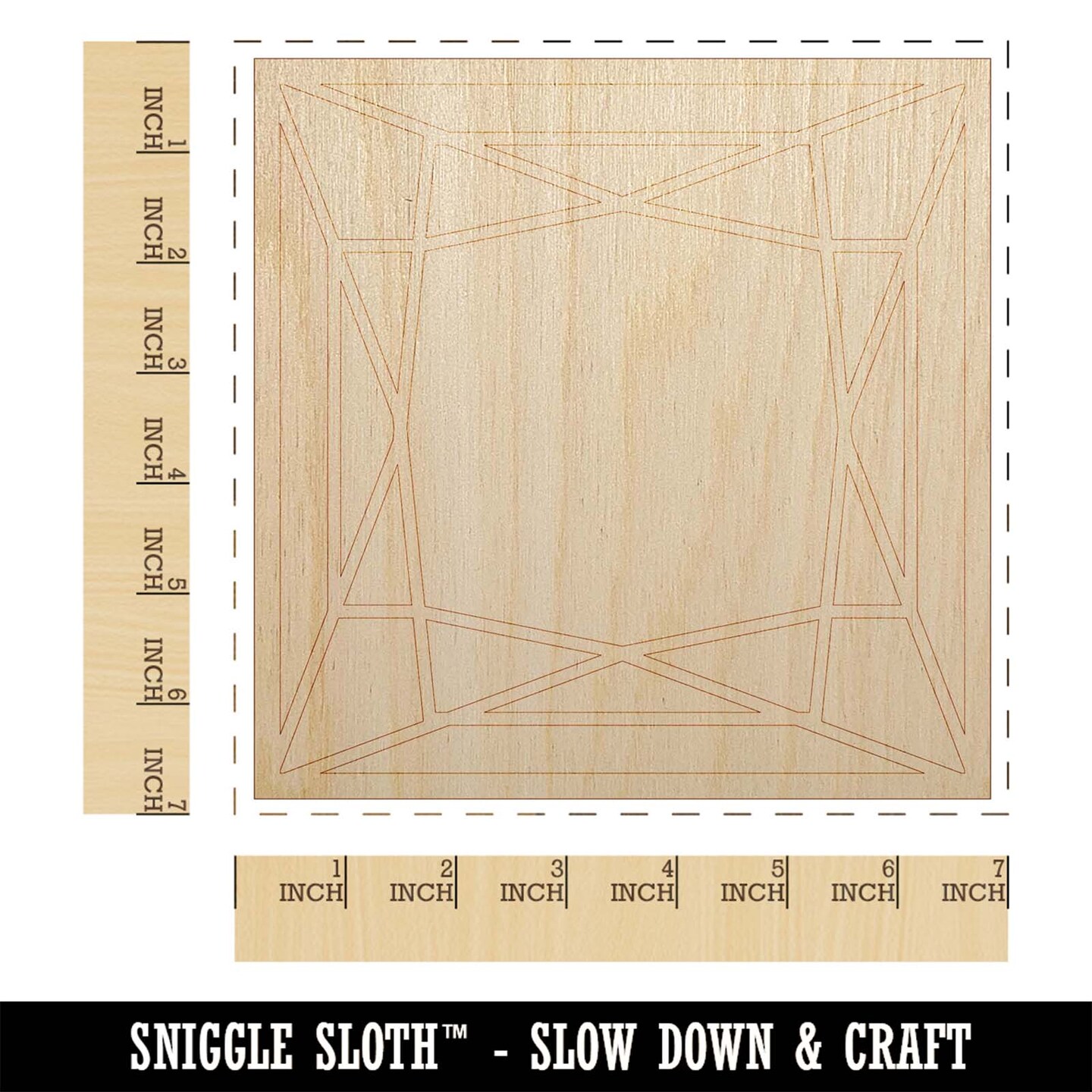 Princess Cut Square Brilliant Gem Diamond Jewelry Unfinished Wood Shape ...