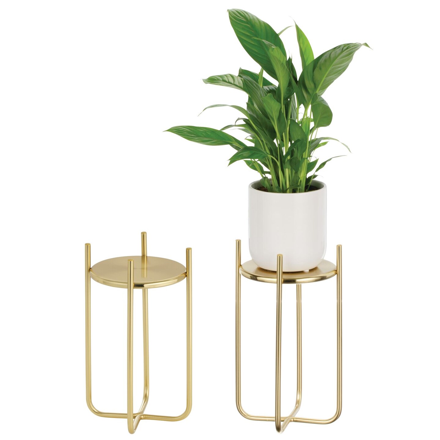 mDesign Metal Steel Modern 12" Medium Crisscross Plant Stand | Michaels