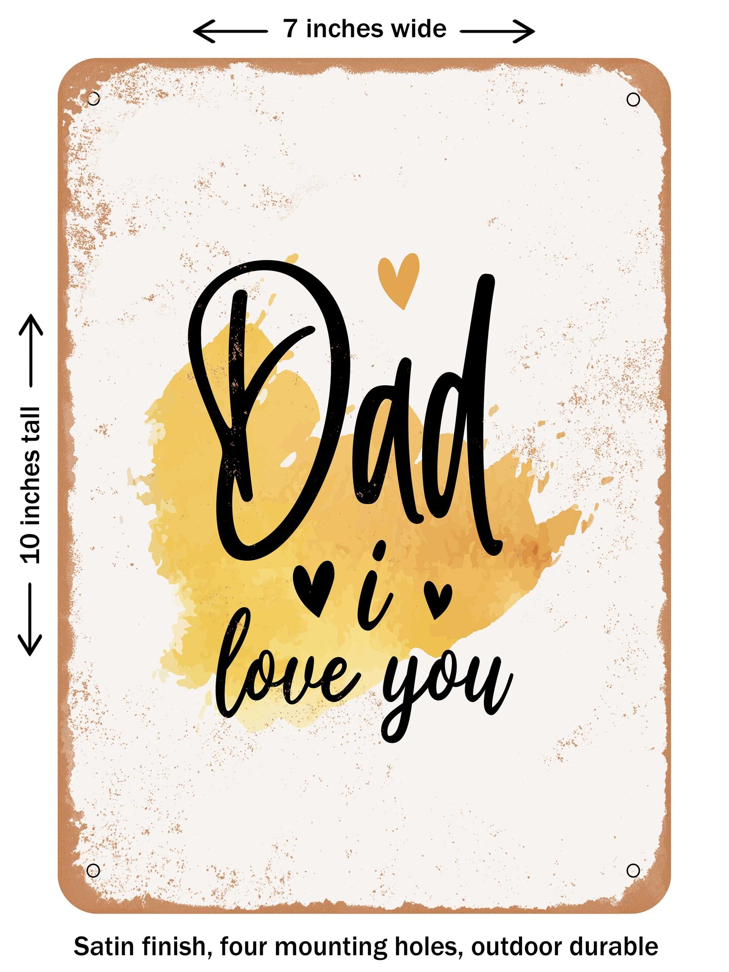 DECORATIVE METAL SIGN - Dad I Love You - Vintage Rusty Look | Michaels