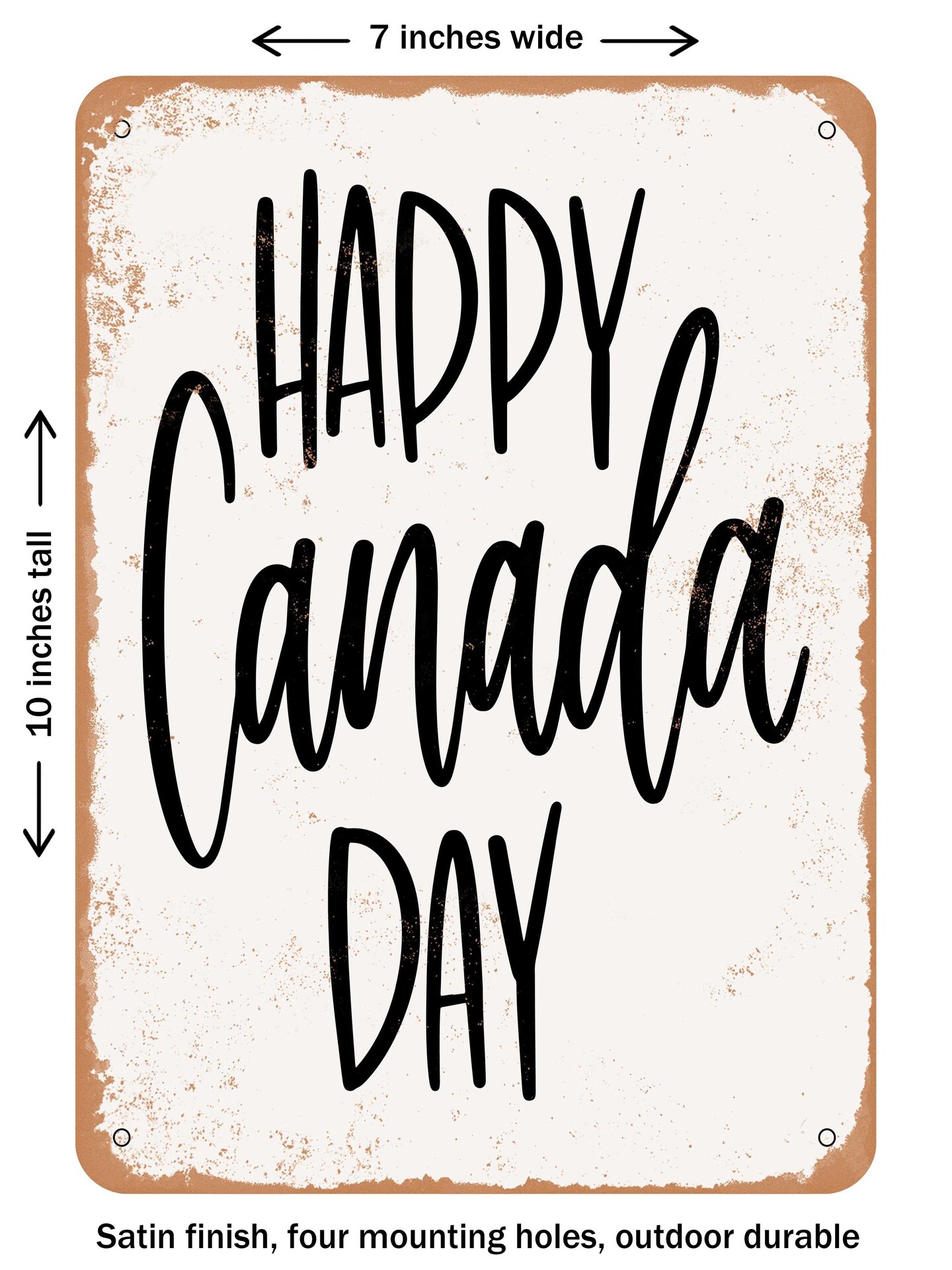 DECORATIVE METAL SIGN - Happy Canada Day - Vintage Rusty Look | Michaels