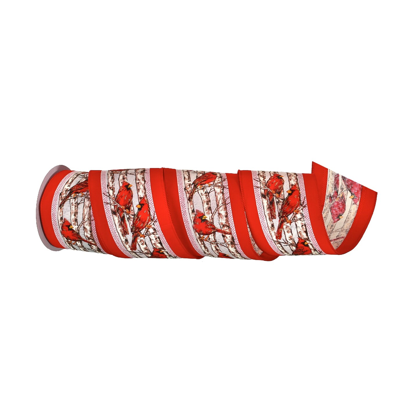 Contemporary Home Living Red Cardinals and Birch Velvet Wired Craft ...