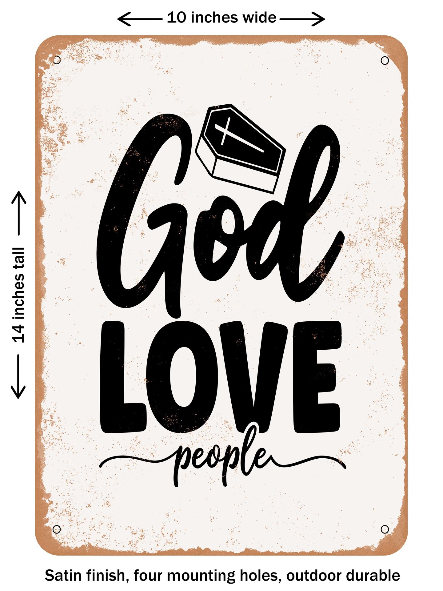 DECORATIVE METAL SIGN - God Love People - Vintage Rusty Look | Michaels