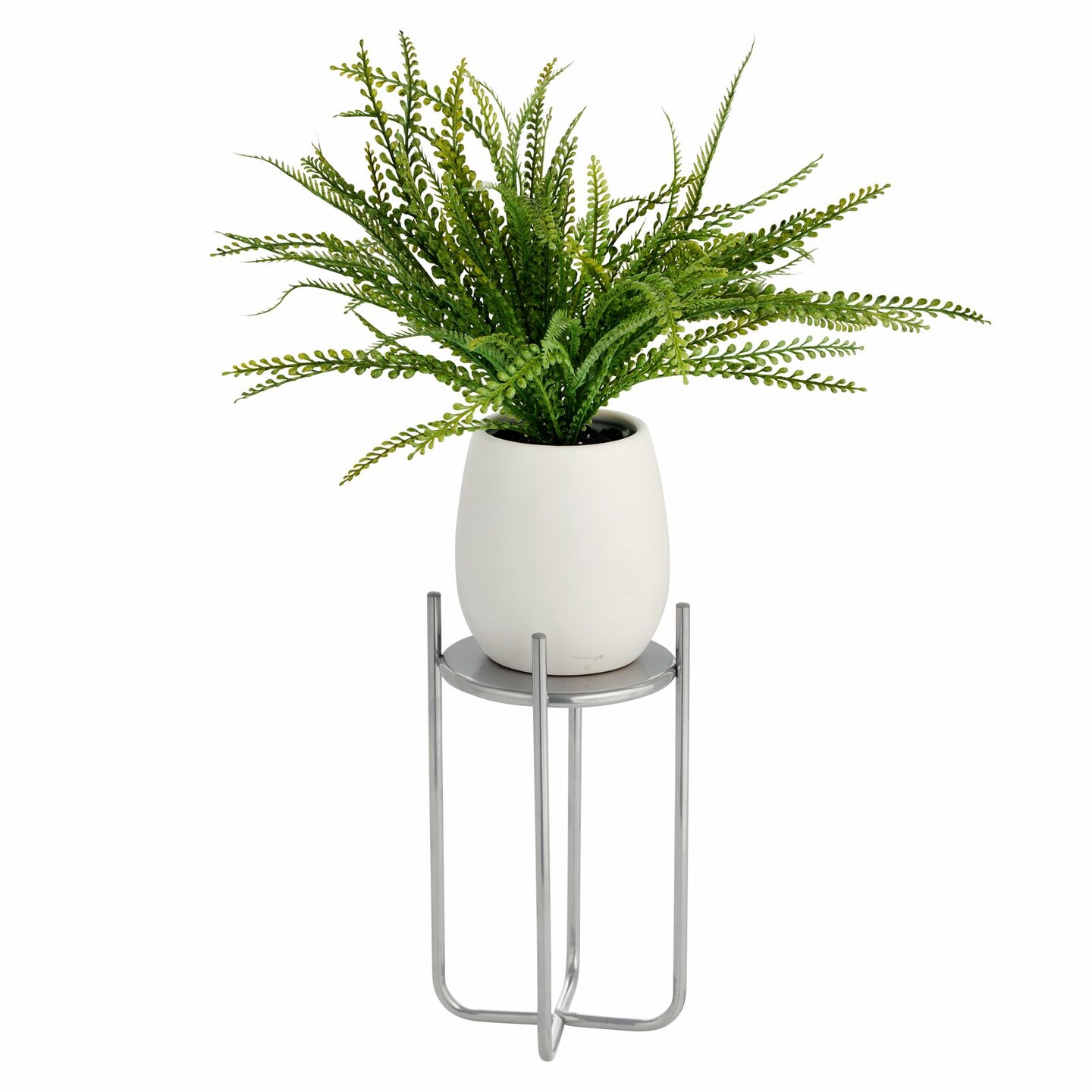 mDesign Metal Steel Modern 12" Medium Crisscross Plant Stand | Michaels