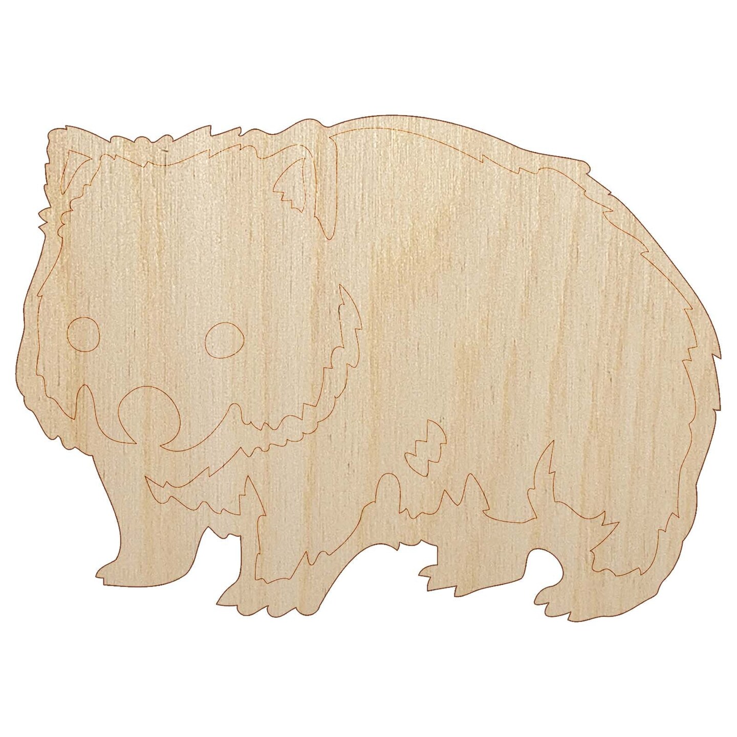Cute Wombat Australian Marsupial Unfinished Wood Shape Piece Cutout for ...