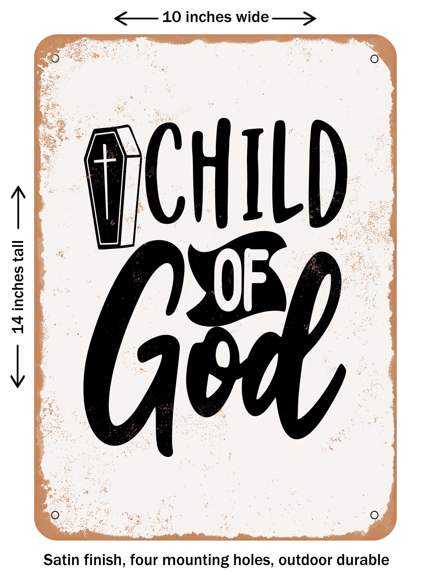DECORATIVE METAL SIGN - Child of God - 2 - Vintage Rusty Look | Michaels