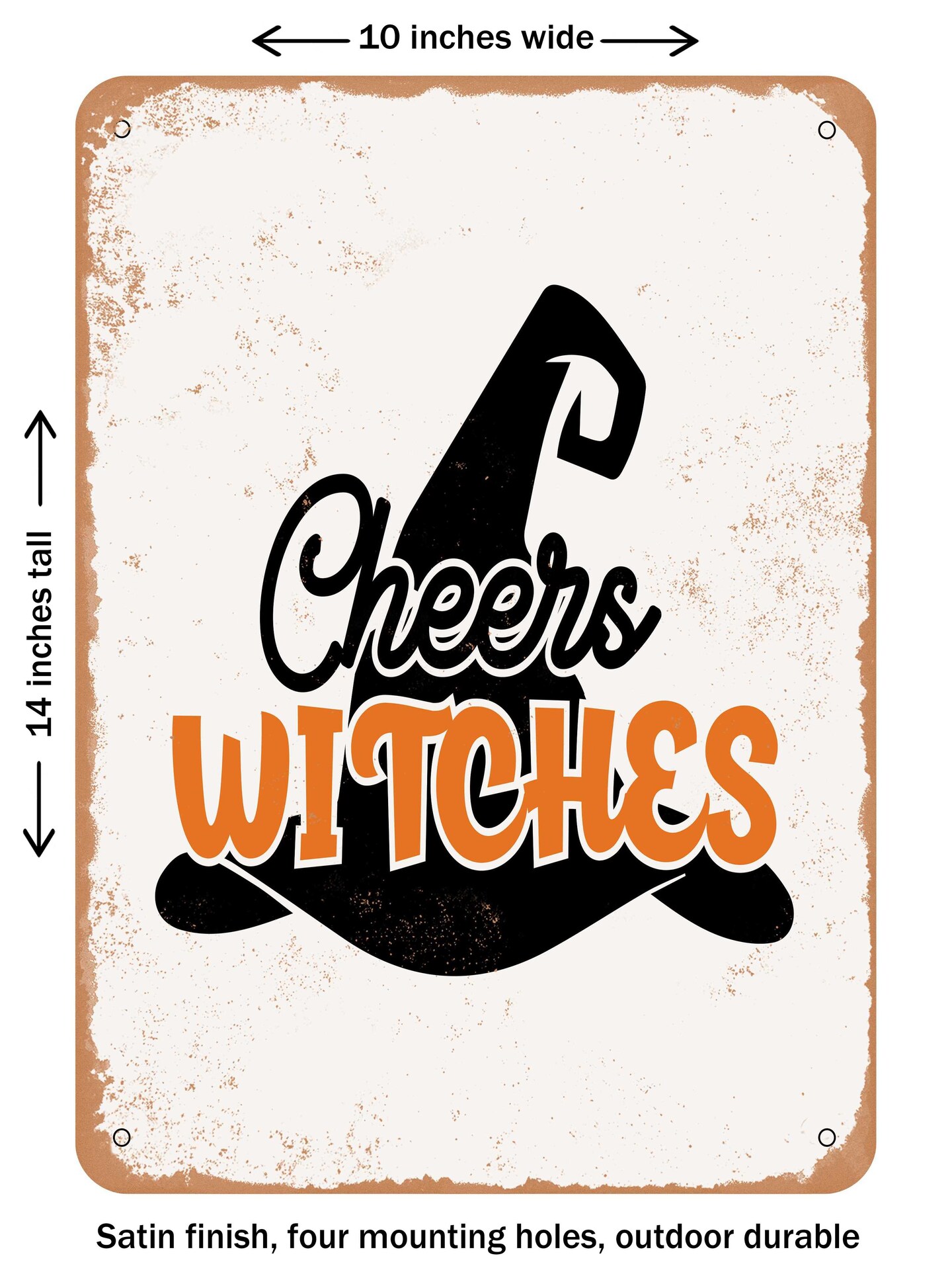 DECORATIVE METAL SIGN - Cheers Witches - Vintage Rusty Look | Michaels